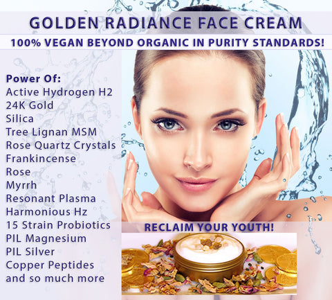 Golden Radiance H2 C60 Fullerene FACE CREAM (60 ml)*Beyond Organic. AL ...